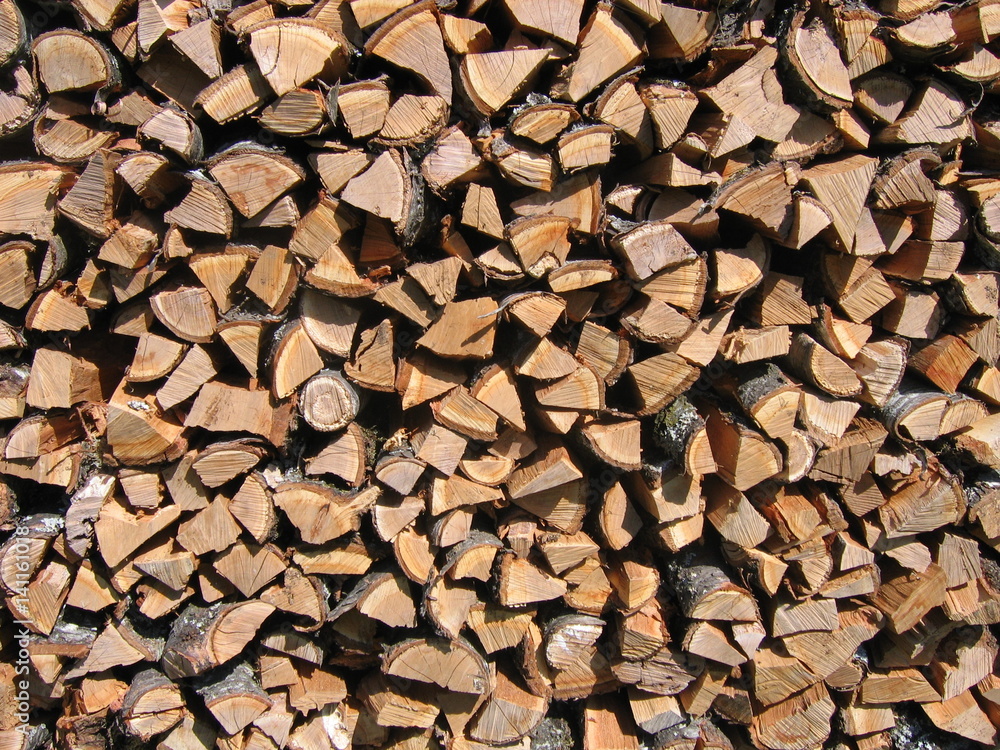 Brennholz-Stapel Stock-Foto | Adobe Stock