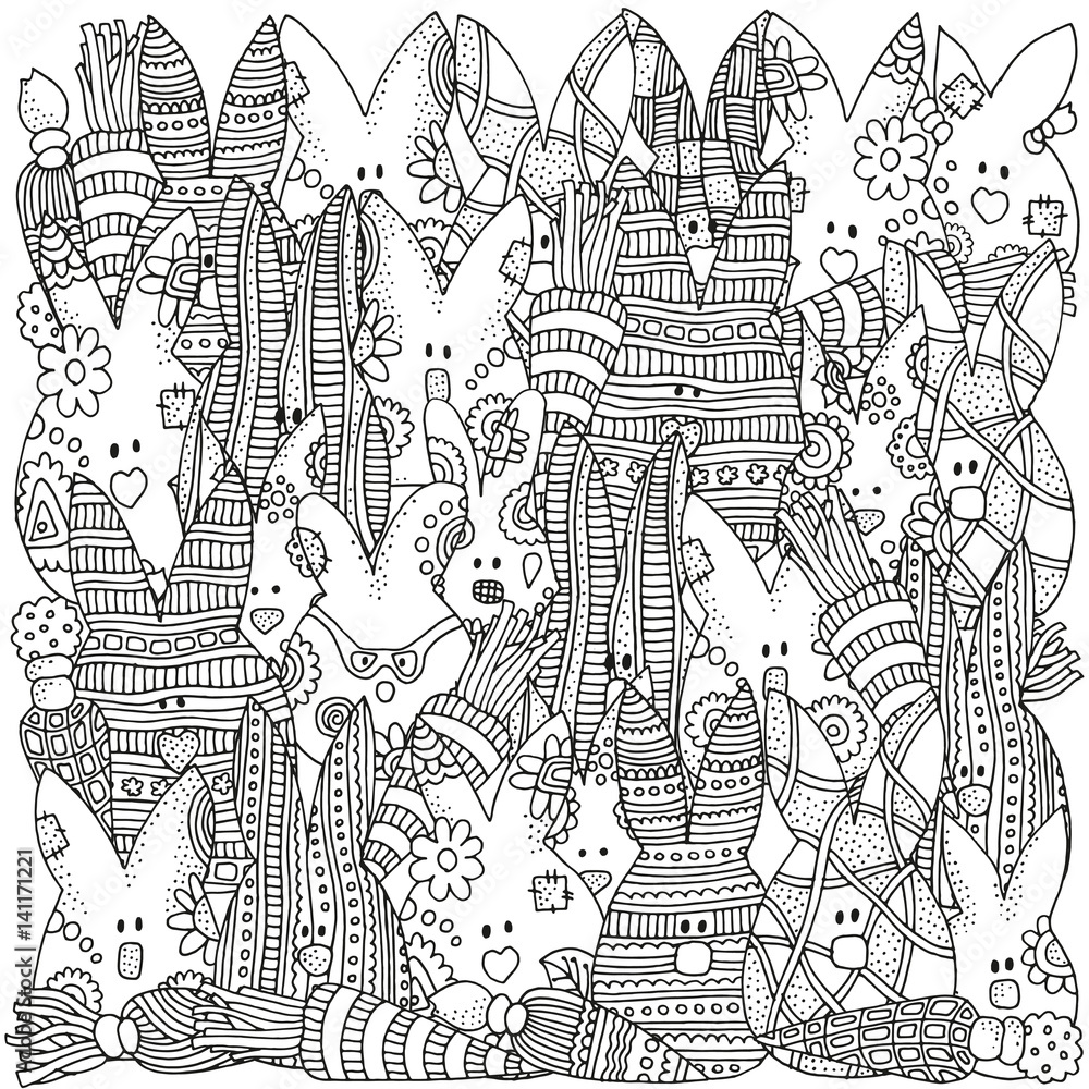 Pattern for coloring book. Stock Vector | Adobe Stock