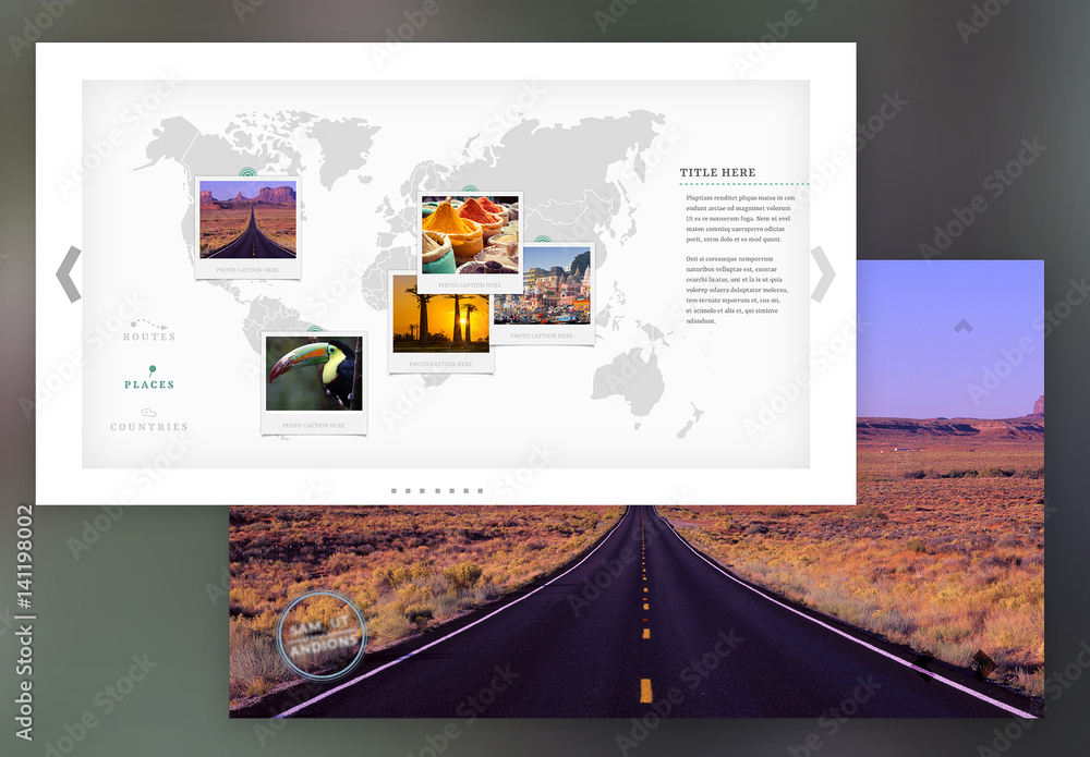 Interactive Journey Presentation Layout Stock Template | Adobe Stock