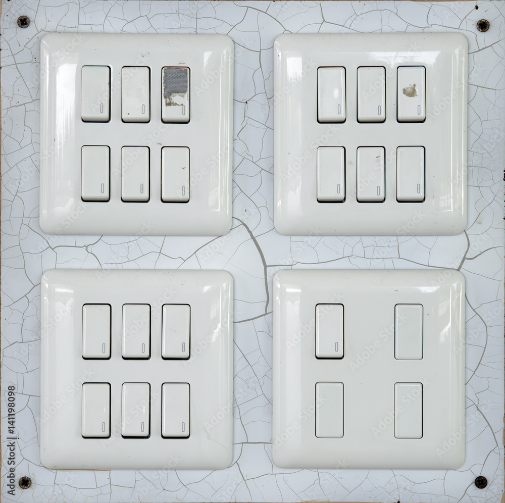 light switch button control Stock Photo | Adobe Stock