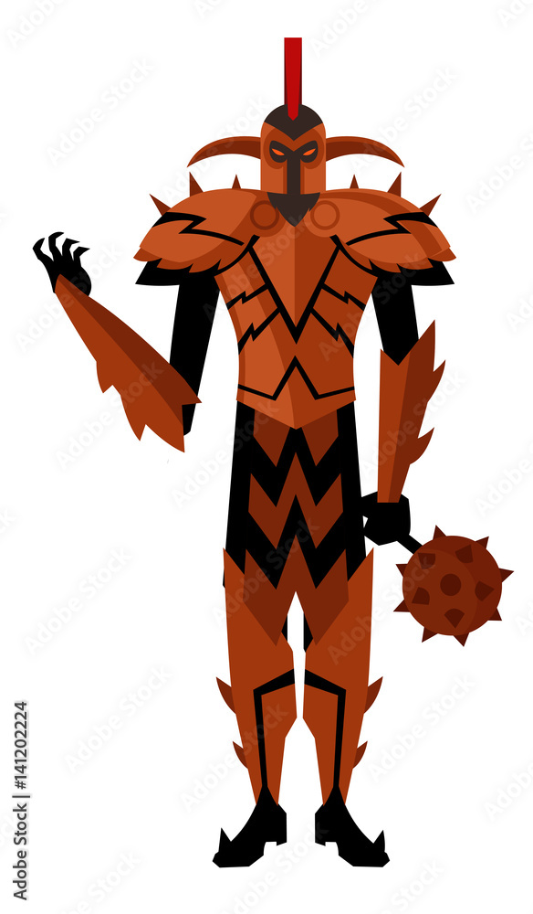 red evil knight Stock Vector | Adobe Stock