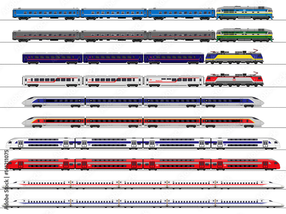 Passenger Train Side View