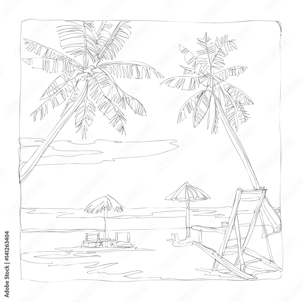 marine life line art continuous line drawing coloring page Stock Vector ...