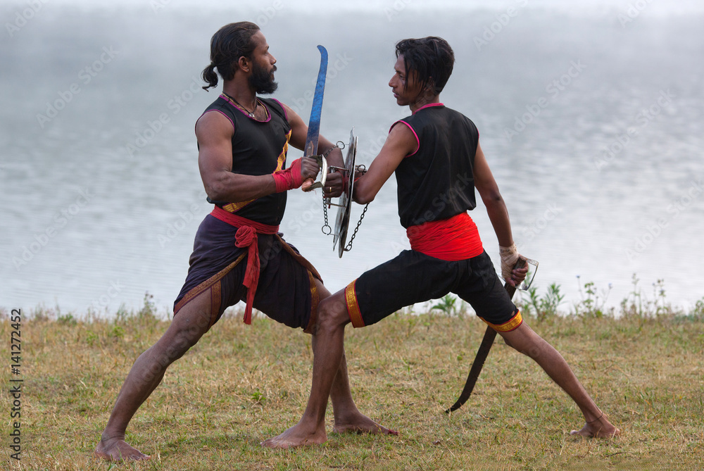 Kalarippayattu Martial Art in Kerala, India Stock Photo | Adobe Stock