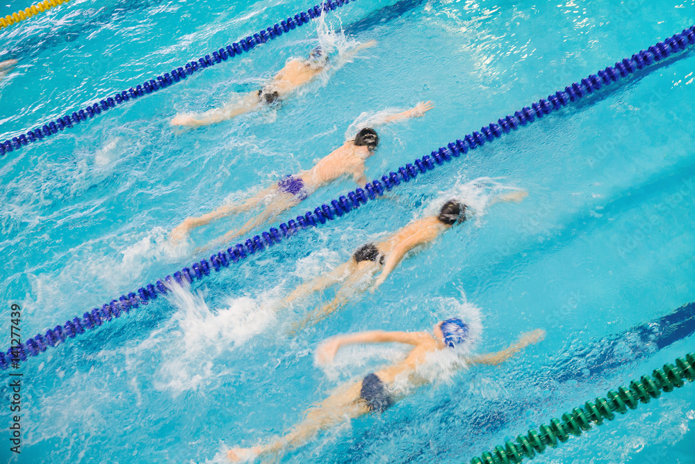 Image of swimming pool. The top view Stock Photo | Adobe Stock