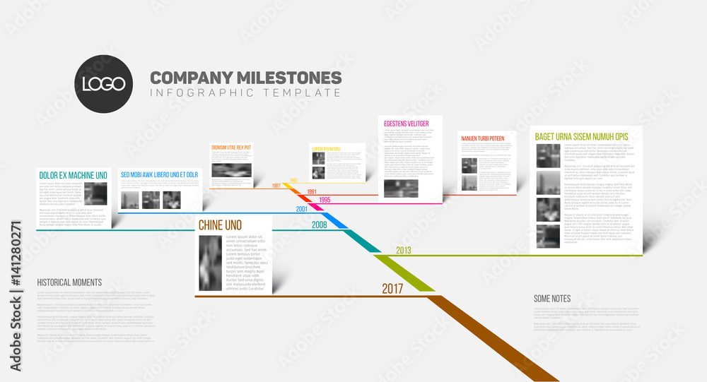 Vector Infographic timeline report template Stock Vector | Adobe Stock