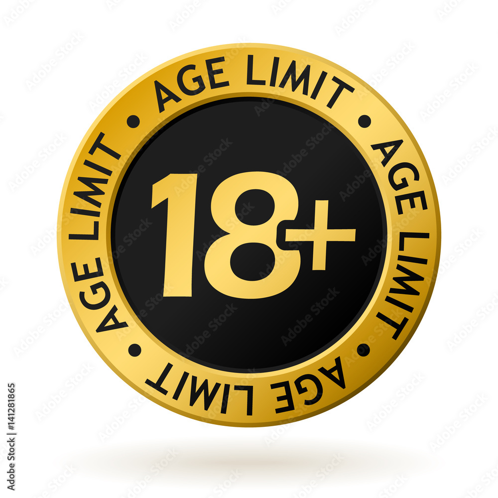 vector age limit gold medal Stock Vector | Adobe Stock