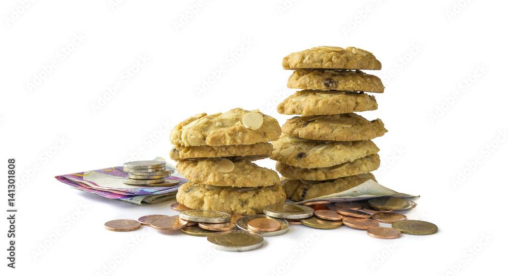 Cookies and money Stock Photo | Adobe Stock