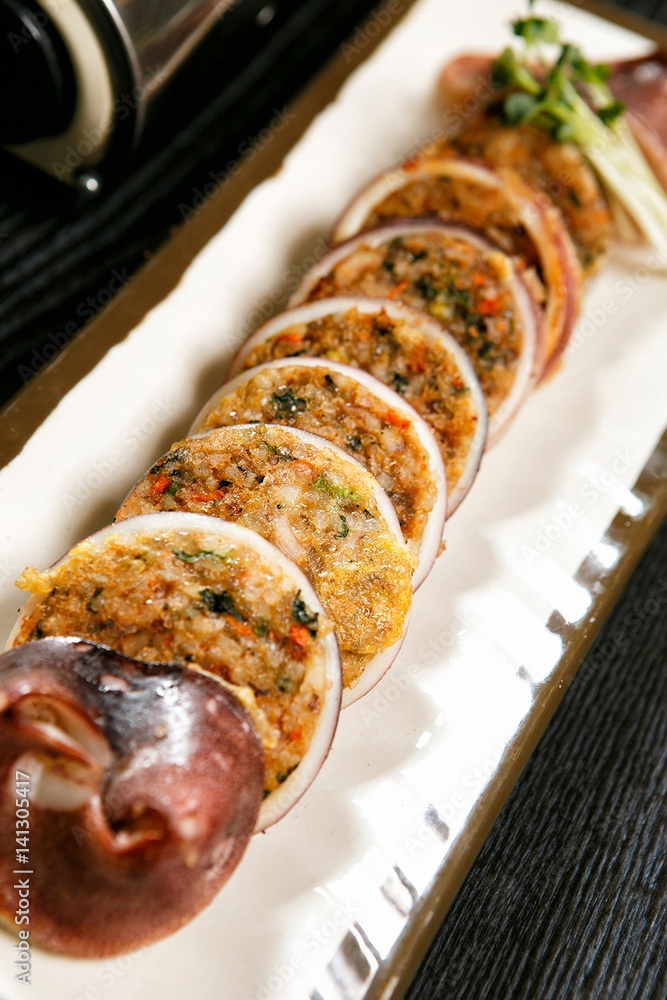 Korean style squid pancake Stock Photo | Adobe Stock