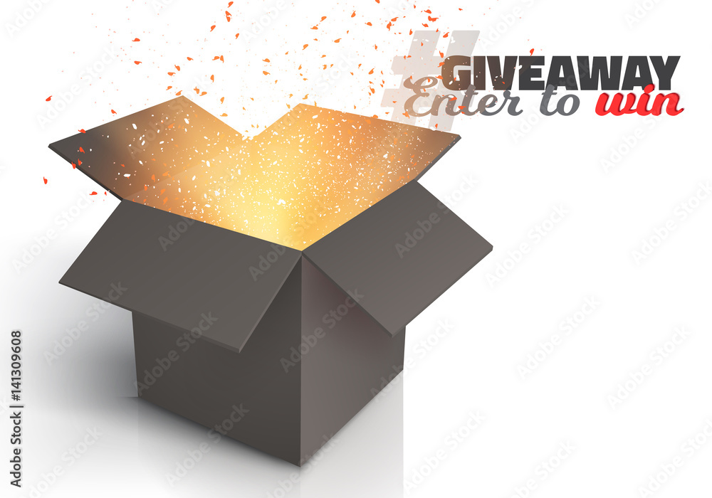 Illustration of Vector Box Isolated on White Background. Giveaway ...