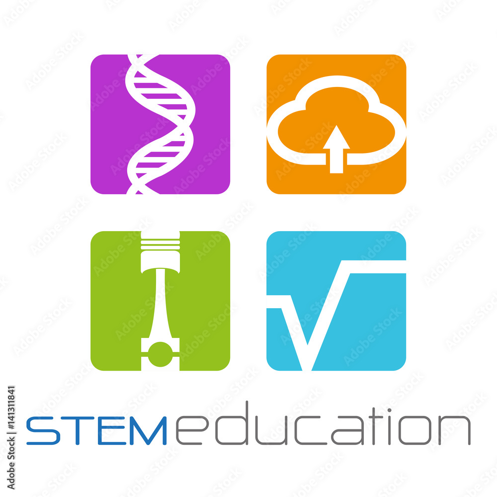 stem education logo Stock Vector | Adobe Stock