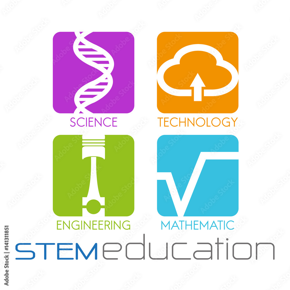 stem education logo Stock Vector | Adobe Stock