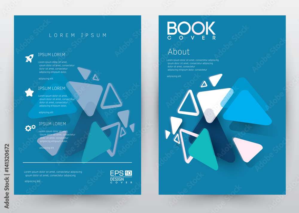 Cover Design Vector template set Brochure, Annual Report, Magazine ...