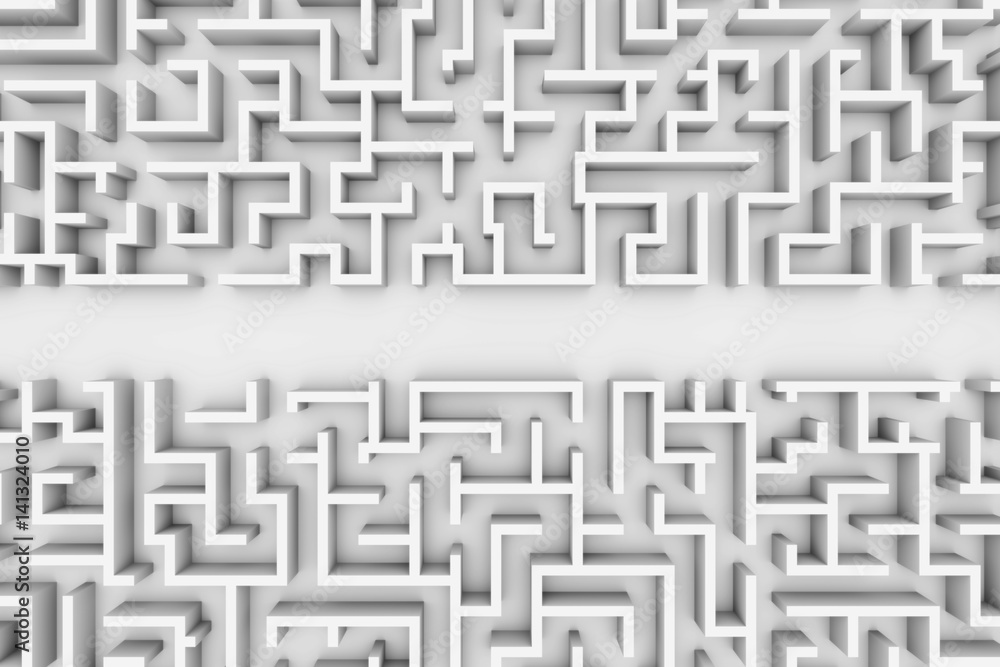 giant white maze structure, with a path maze through structure Stock ...