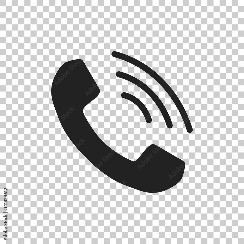 Phone icon vector, contact, support service sign on isolated background ...
