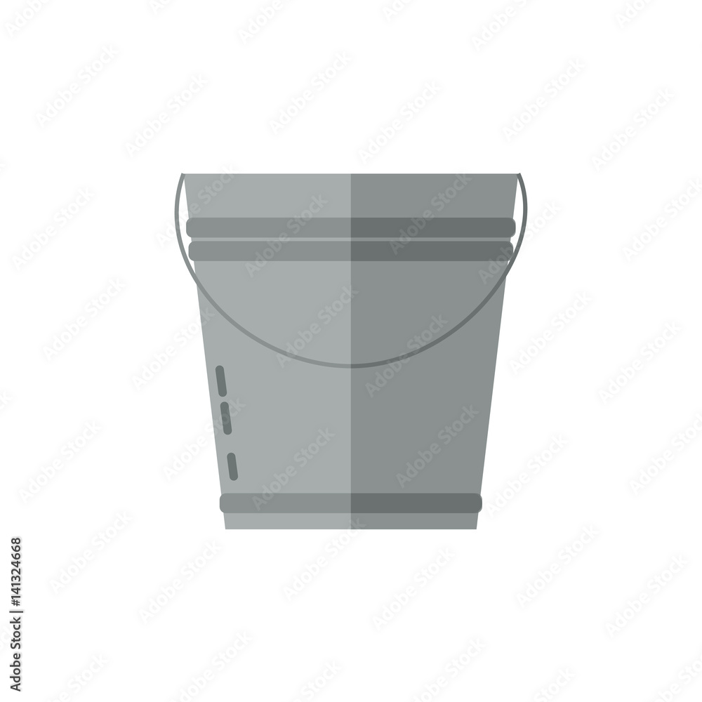 Simple icon of metal bucket. Vector illustration. Stock Vector | Adobe ...