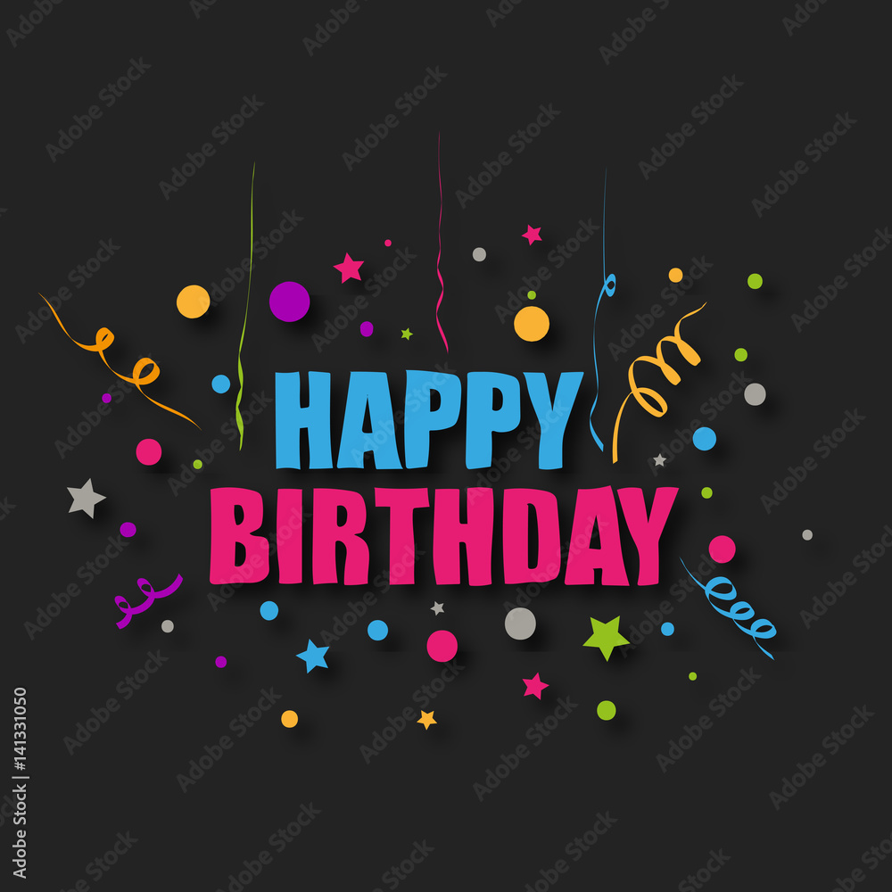 happy birthday Stock Vector | Adobe Stock