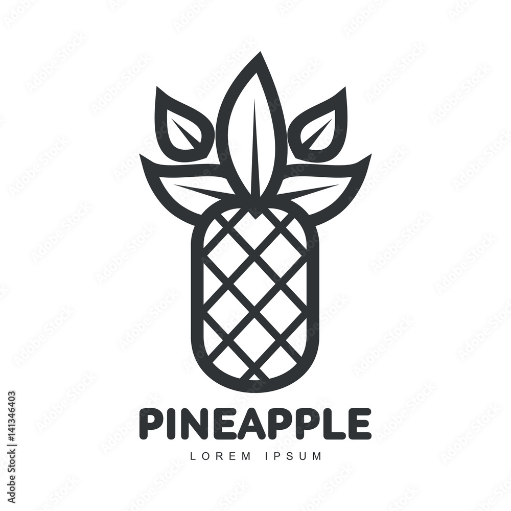 Pineapple Stencil Vector