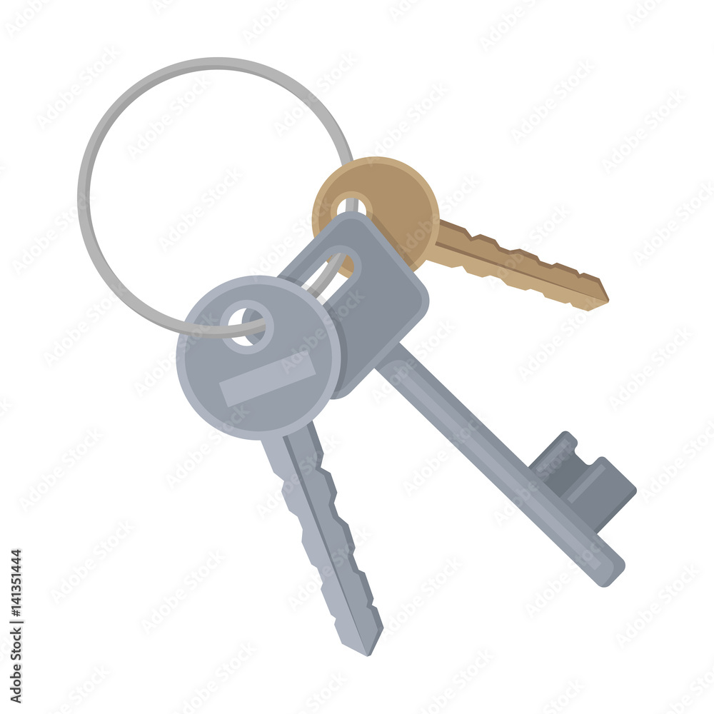A bunch of keys from the cells in the prison. Keys for opening ...
