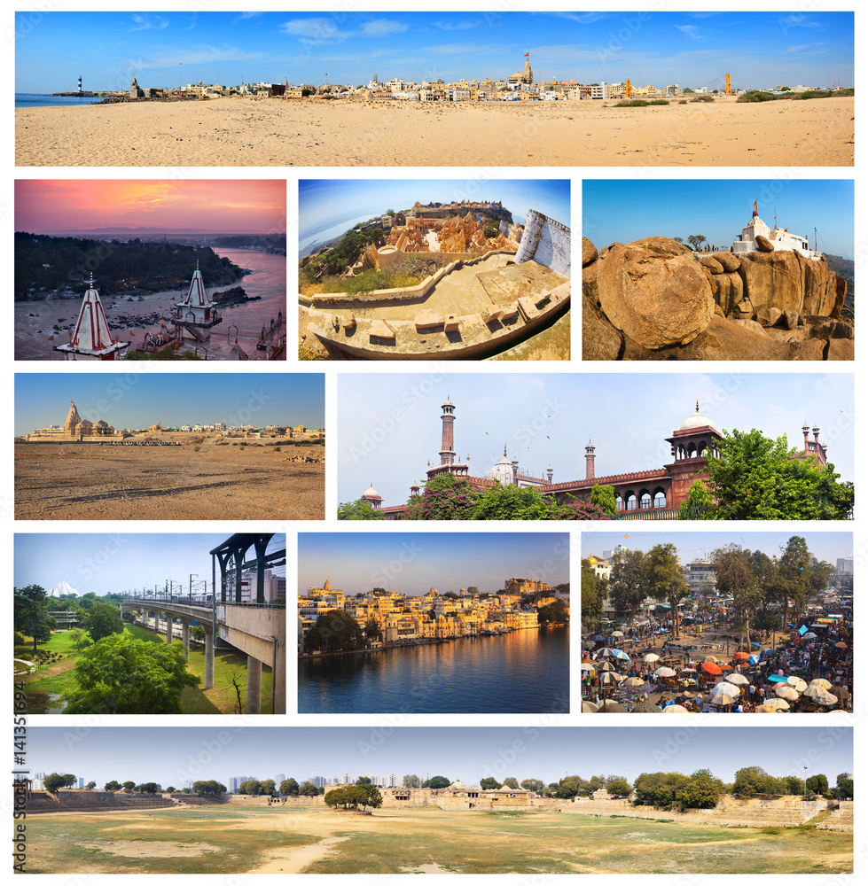 landmarks of India: Dwarka, Sitaram Dham (Rishikesh), Jain temples ...