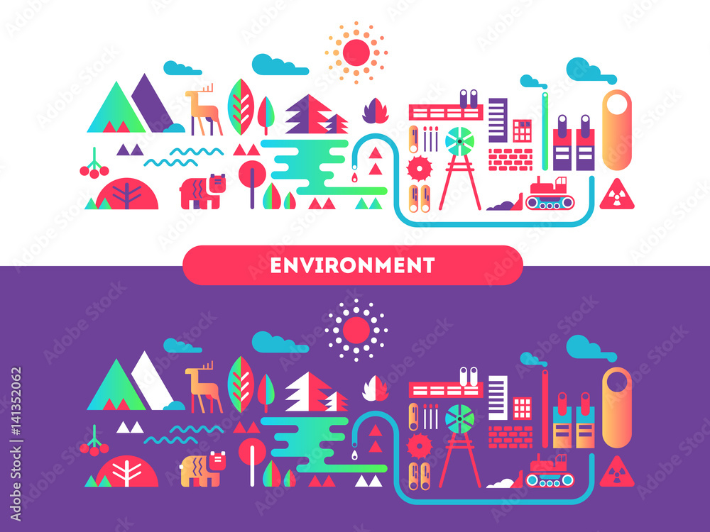 Environment design flat concept Stock Vector | Adobe Stock