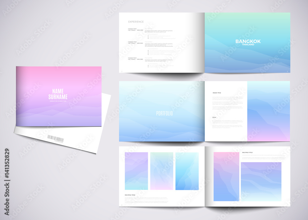 Vector portfolio template modern design Stock Vector | Adobe Stock