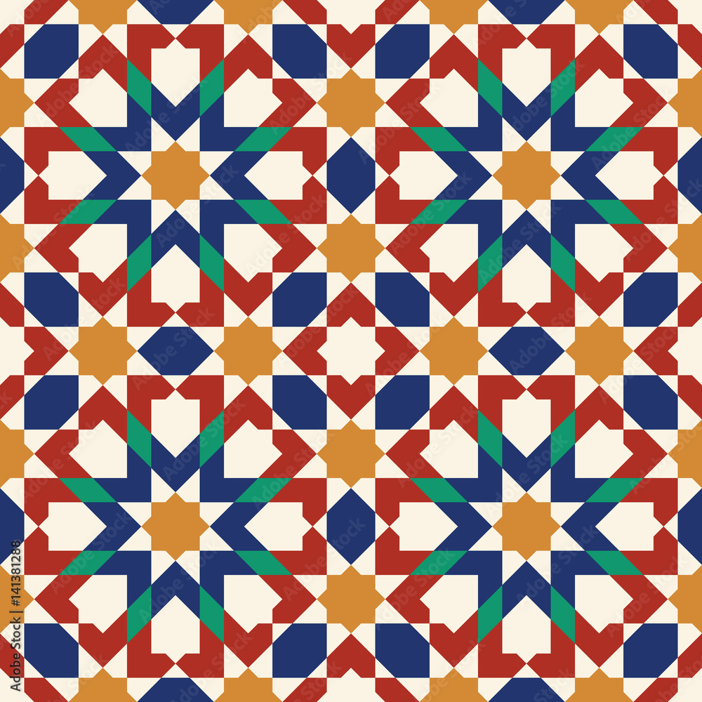 Morocco Seamless Pattern. Traditional Arabic Islamic Background. Mosque ...