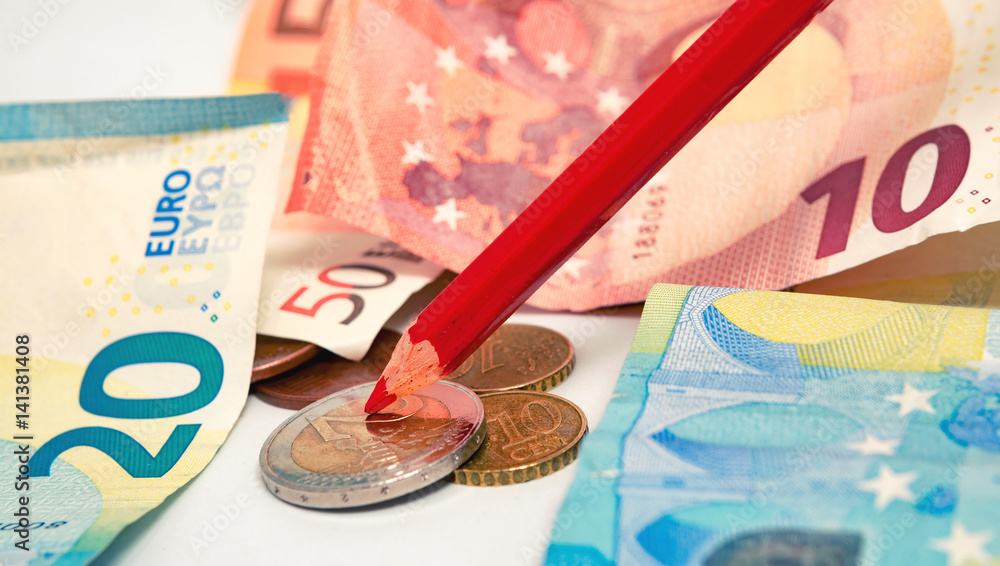 Rotstift ansetzen Stock-Foto | Adobe Stock