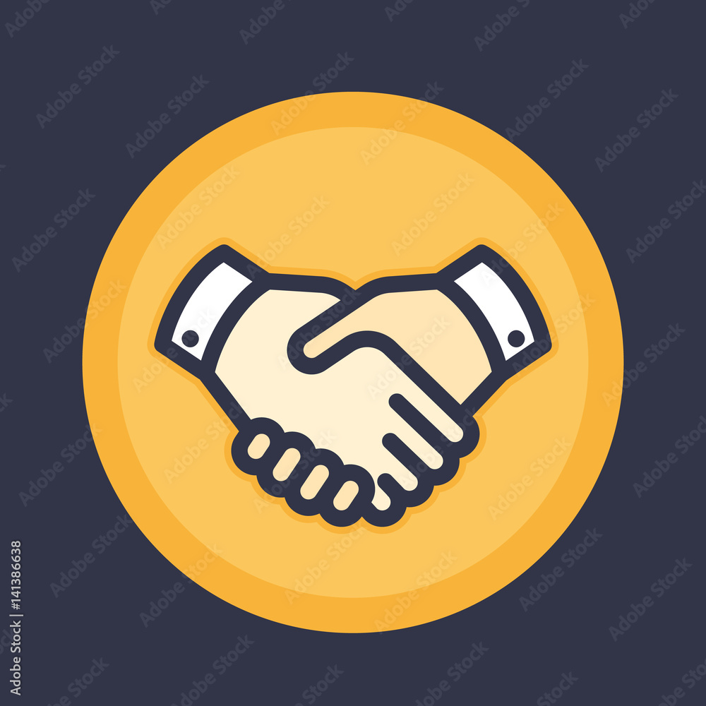 Shaking Hands Icon Vector