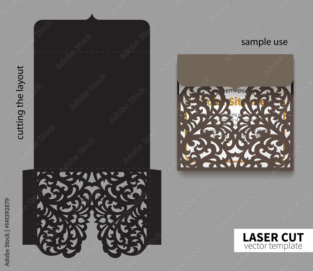 Vector laser cutting. Stock Vector | Adobe Stock