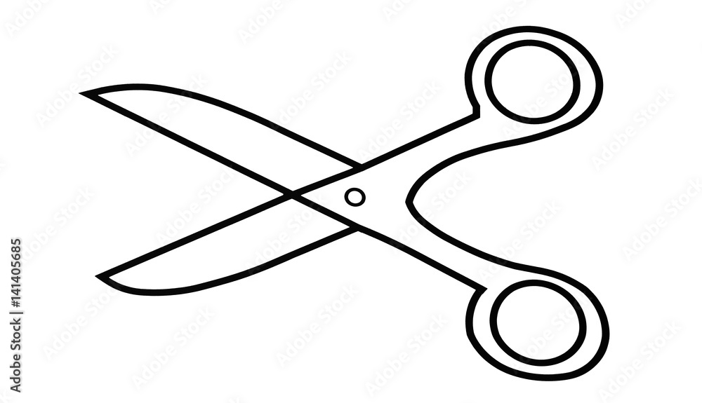 Symbol einer Schere Stock-Illustration | Adobe Stock