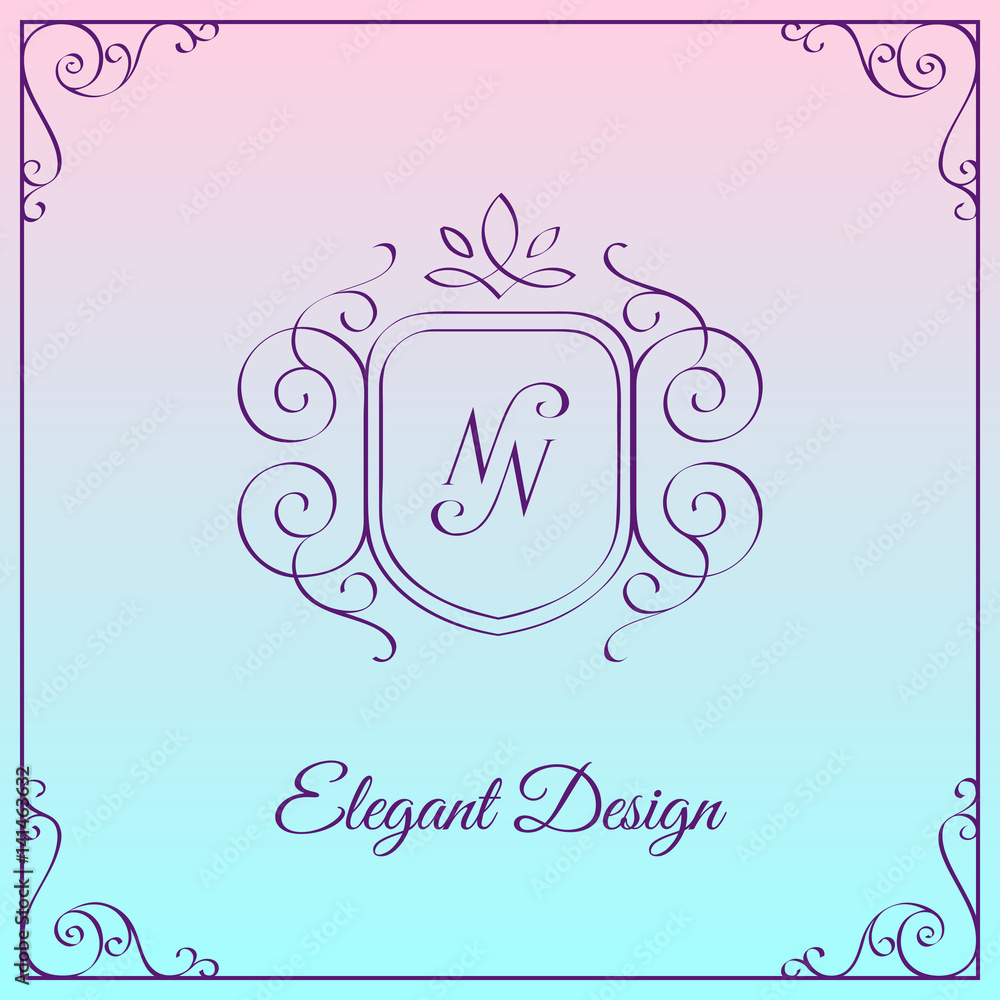 monogram design template Stock Vector | Adobe Stock