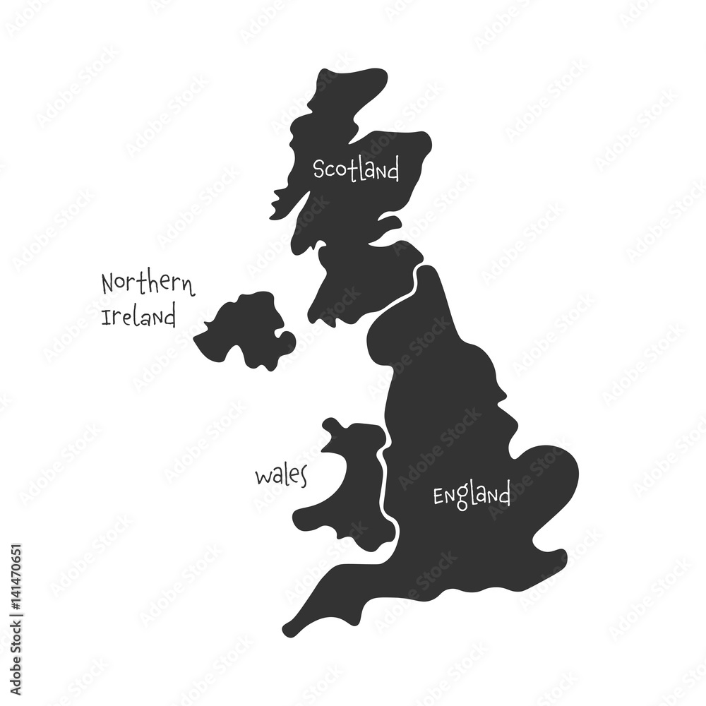United Kingdom, aka UK, of Great Britain and Northern Ireland hand ...