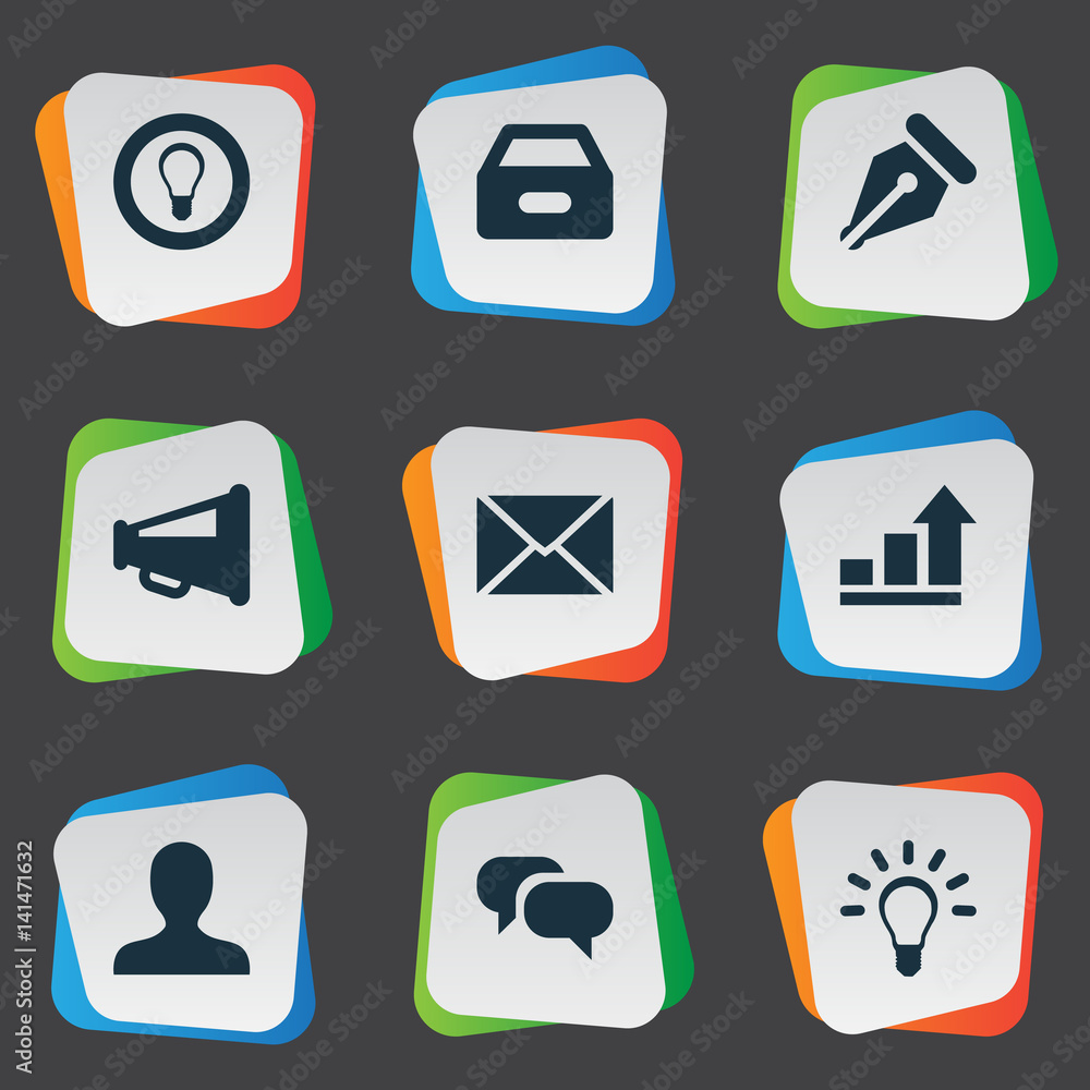 Vector Illustration Set Of Simple Business Icons. Elements Anonymous ...