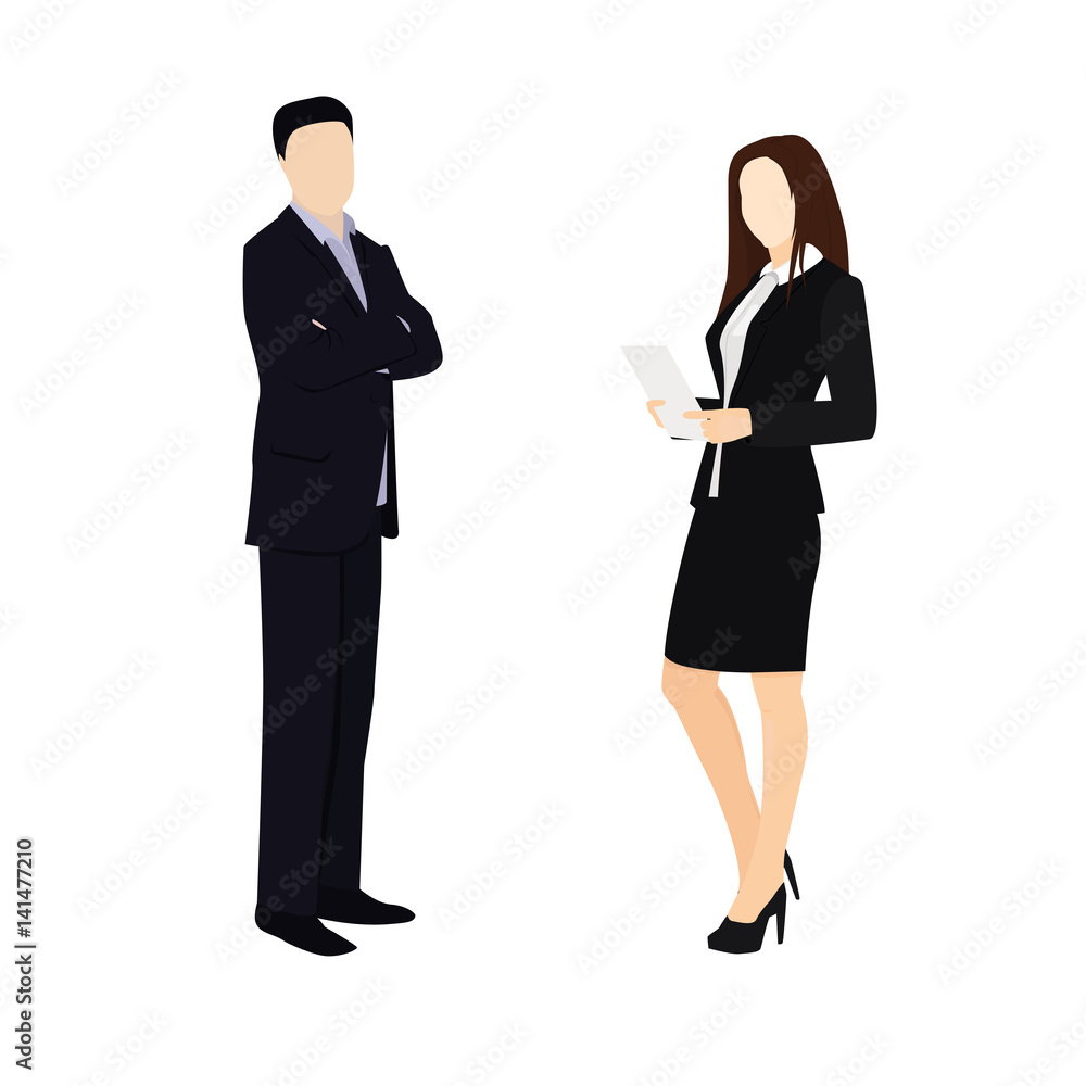 People vector illustration. Cartoon characters. Man and woman flat ...