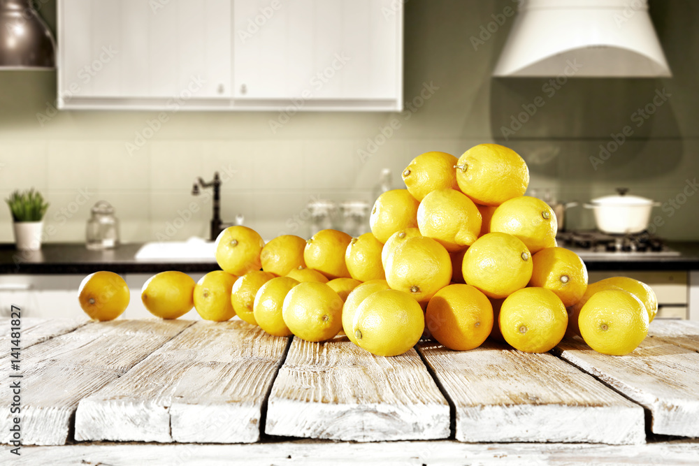 desk and lemon Stock Photo | Adobe Stock