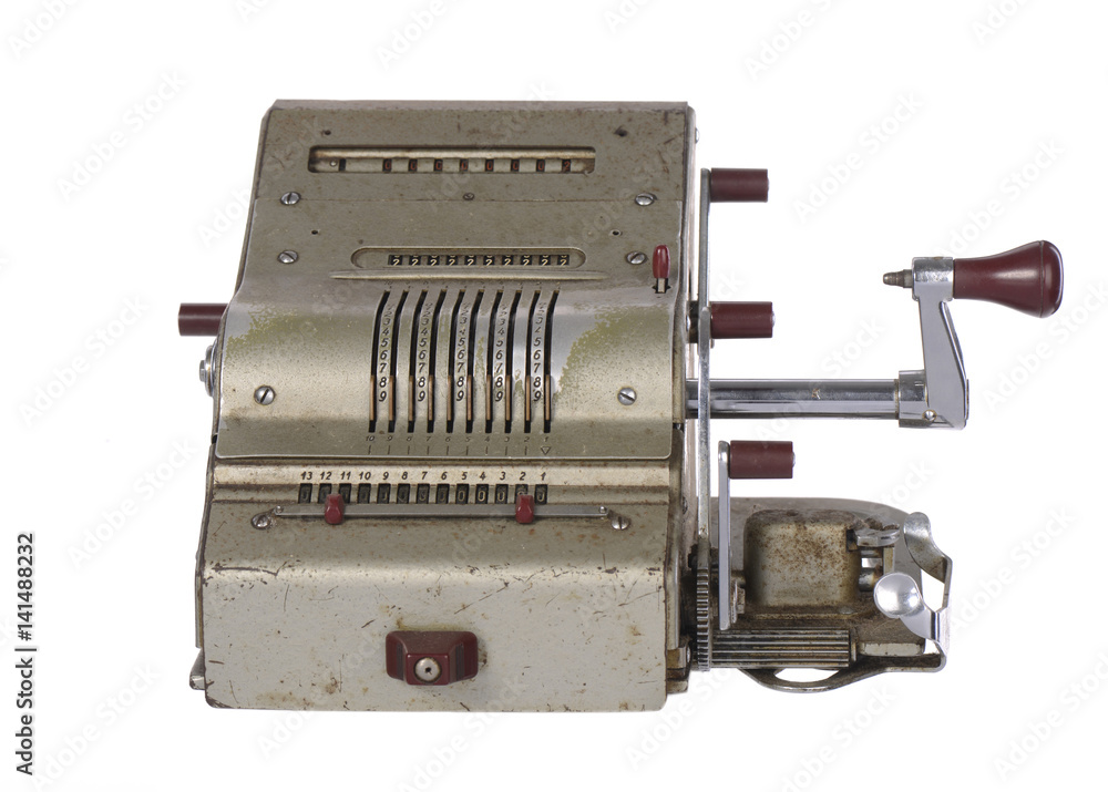 the old adding machine antique calculator meta mechanism Stock Photo ...