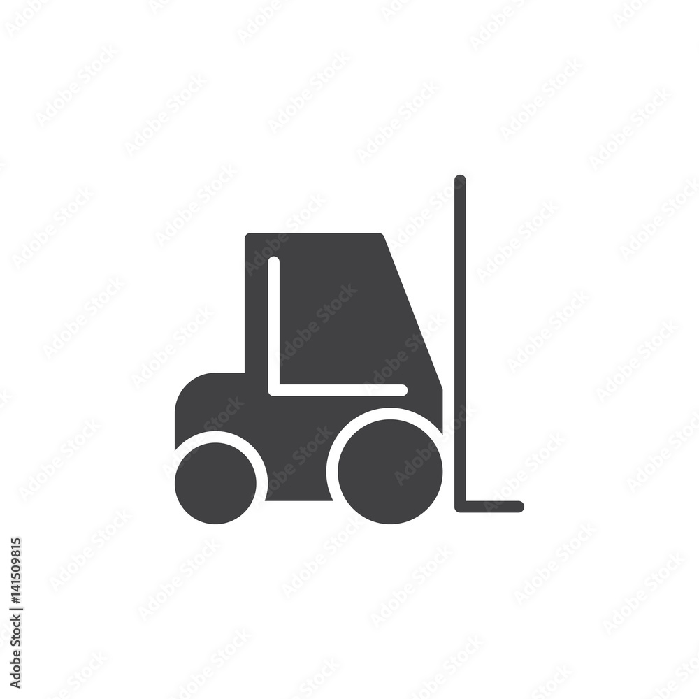 Forklift icon vector, filled flat sign, solid pictogram isolated on ...