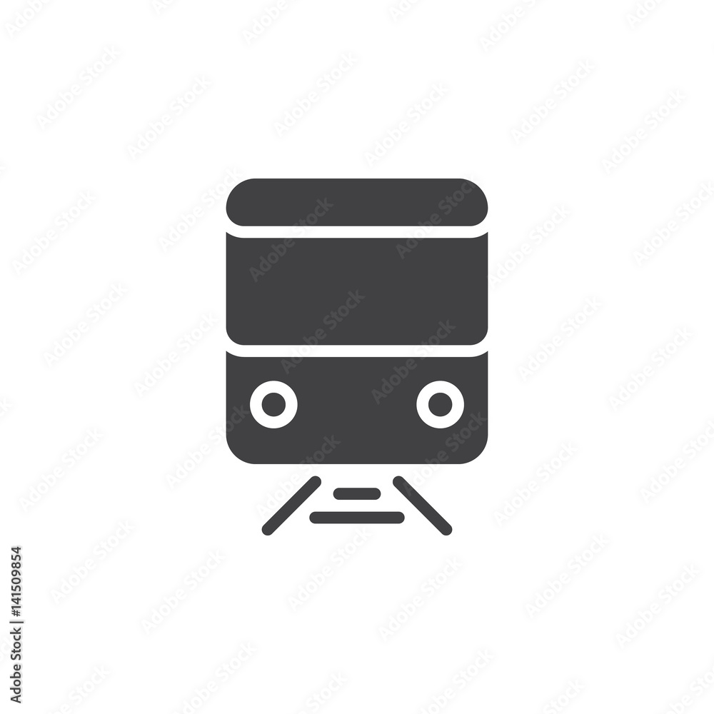 Train, railway icon vector, filled flat sign, solid pictogram isolated ...
