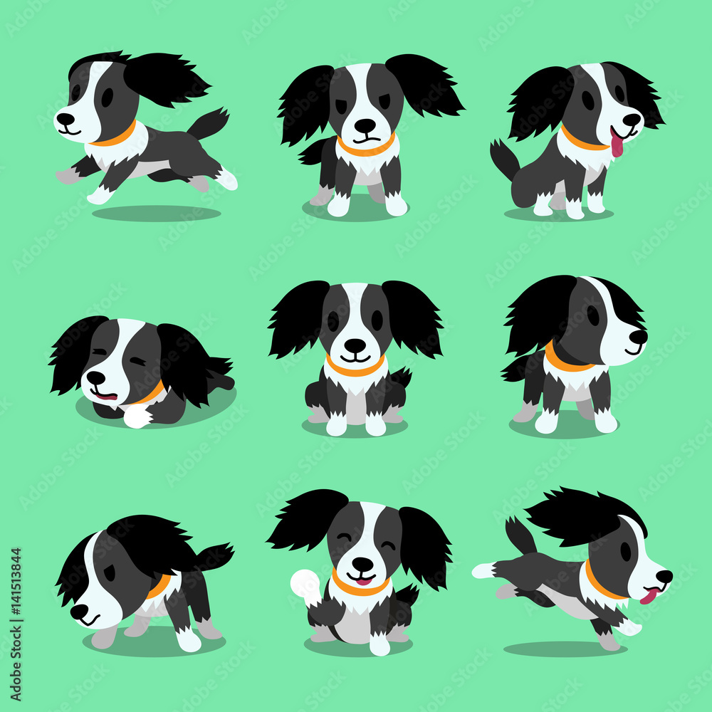 Cartoon character dog poses Stock Vector | Adobe Stock