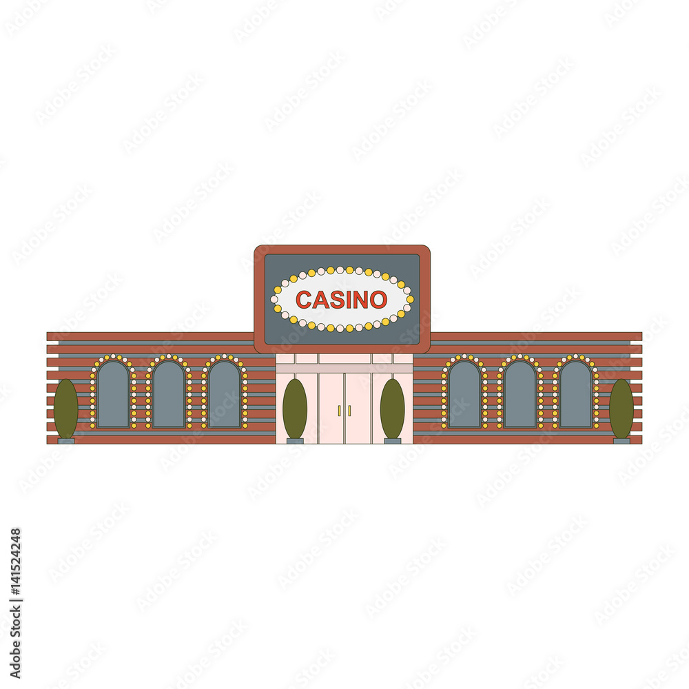 Casino Building Cartoon