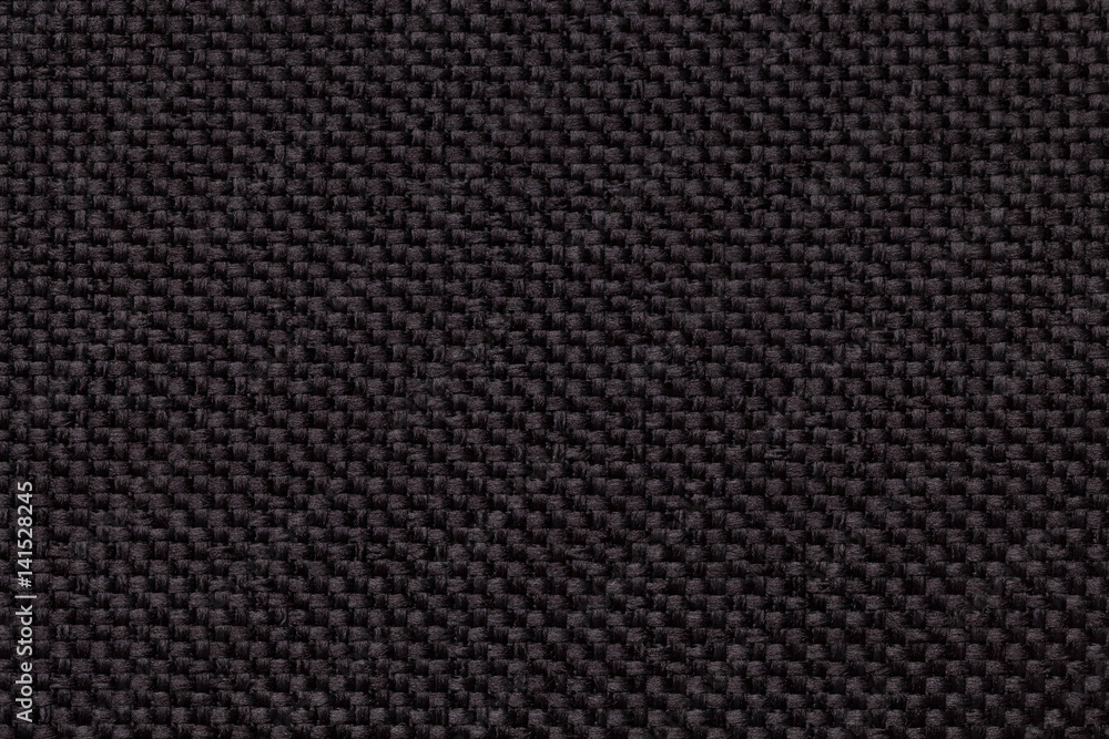 Black background with braided checkered pattern, closeup. Texture of ...