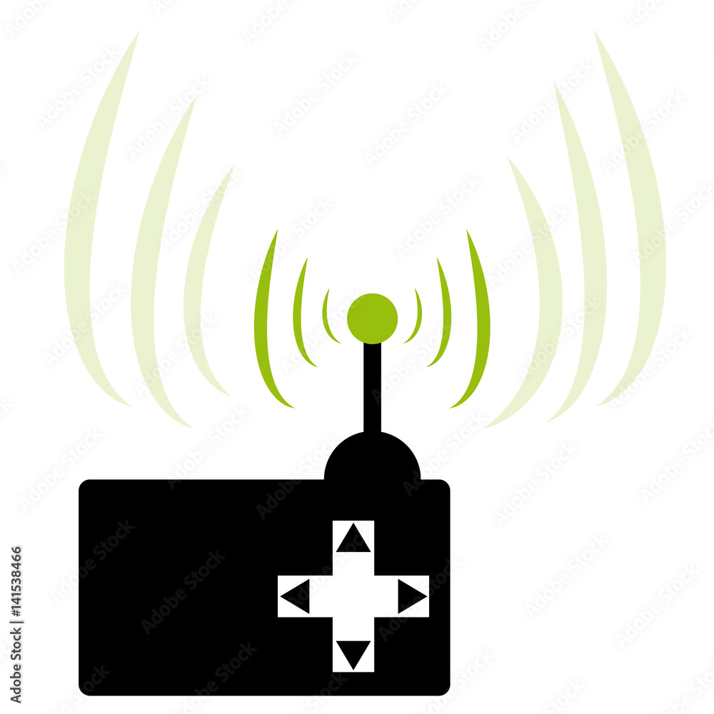 Remote control on white background. Vector illustration. Stock Vector ...