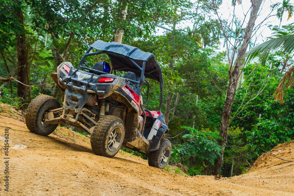 Extreme ride on ATV, buggies, jeeps. Journey through the jungle ...