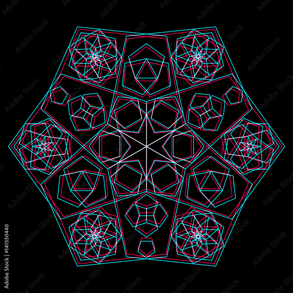 vector abstract sacred geometry decoration. Stock Vector | Adobe Stock