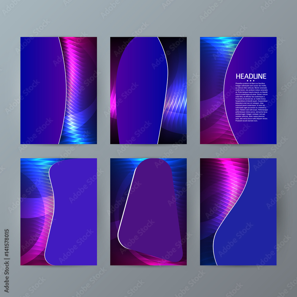 Vertical template page brochure format A4 set layouts07 Stock Vector ...