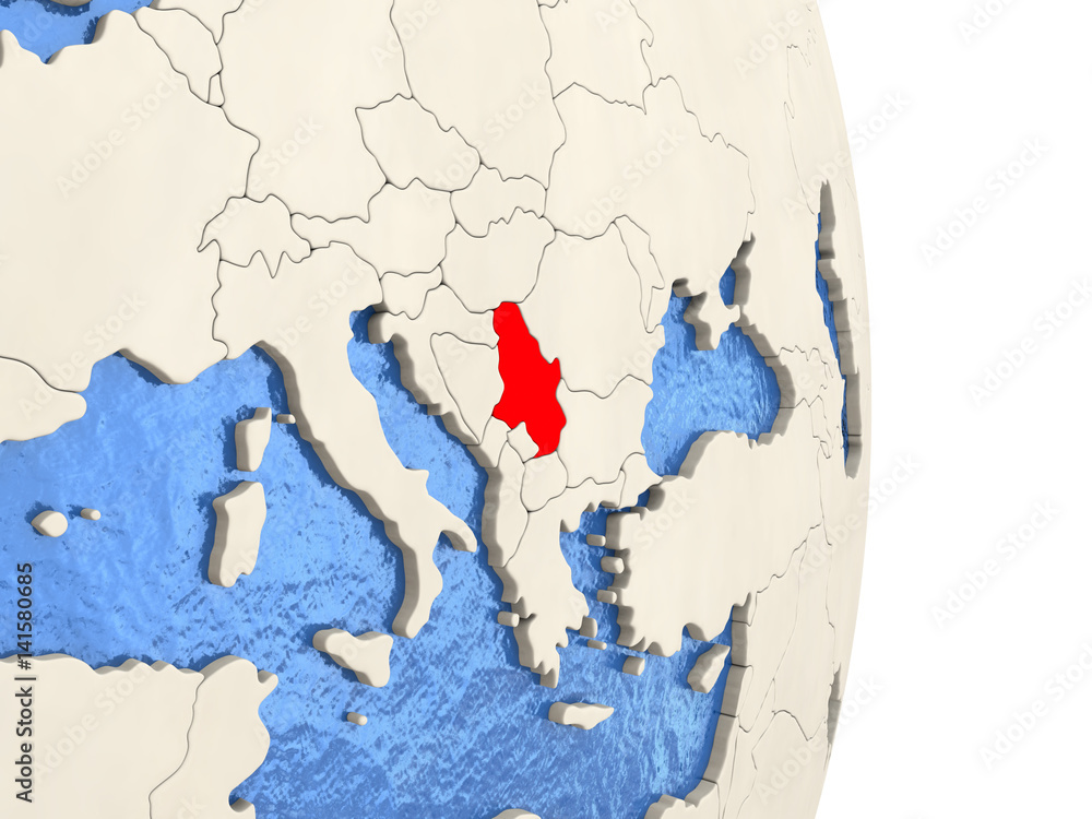Serbia On Model Of Political Globe Stock Illustration Adobe Stock