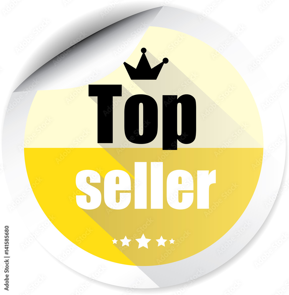 Top seller sticker, button, label and sign. ilustración de Stock ...