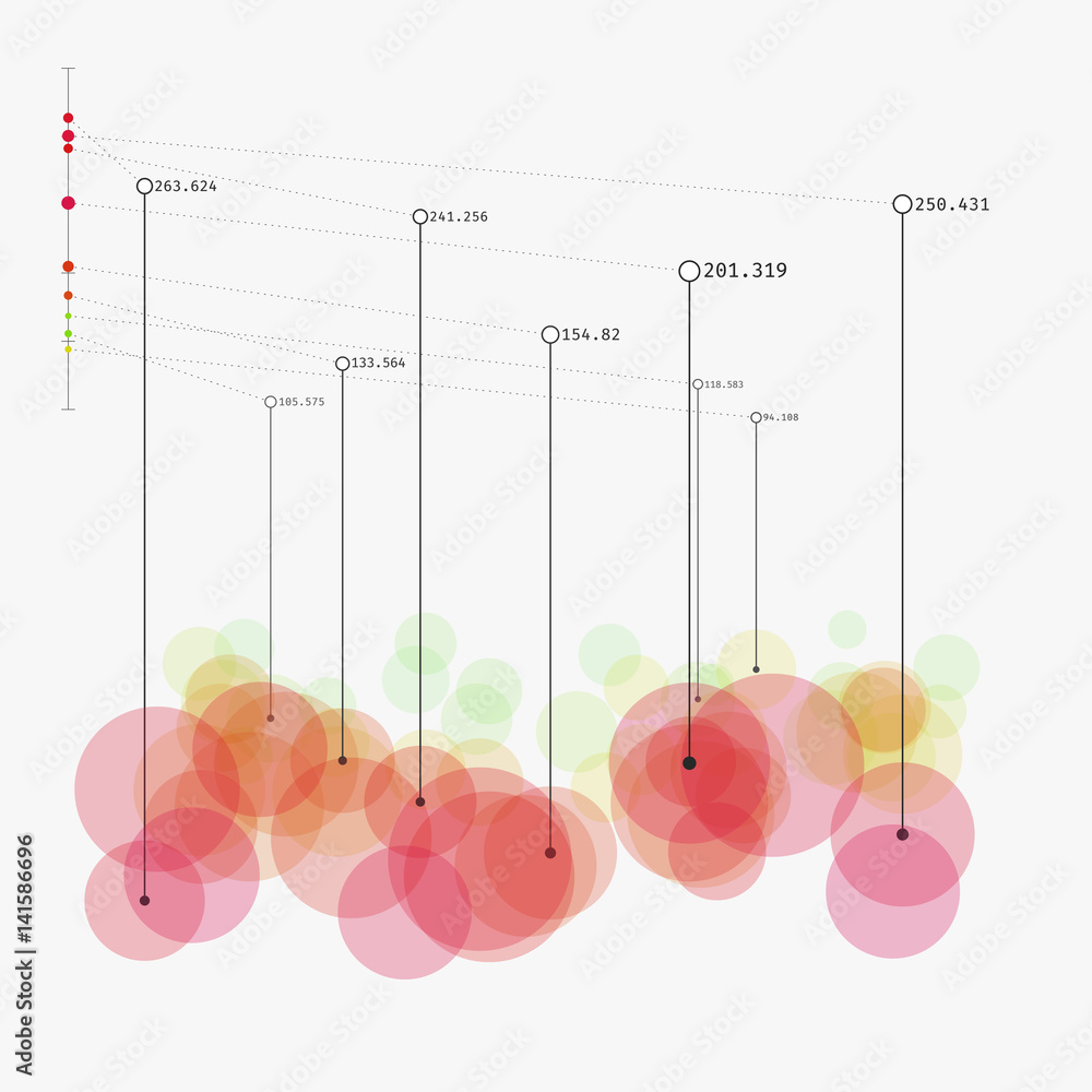 Colorful contemporary statistic visualization. Advanced big data ...