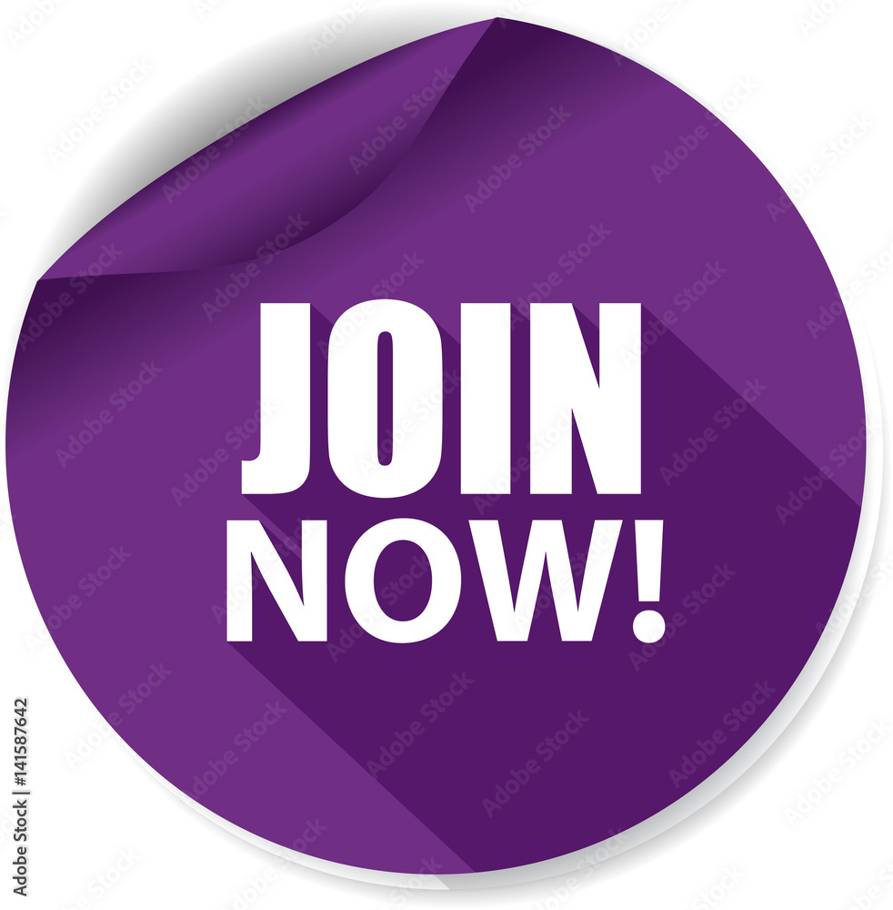 Join now! sticker, button, label and sign. Stock Illustration | Adobe Stock